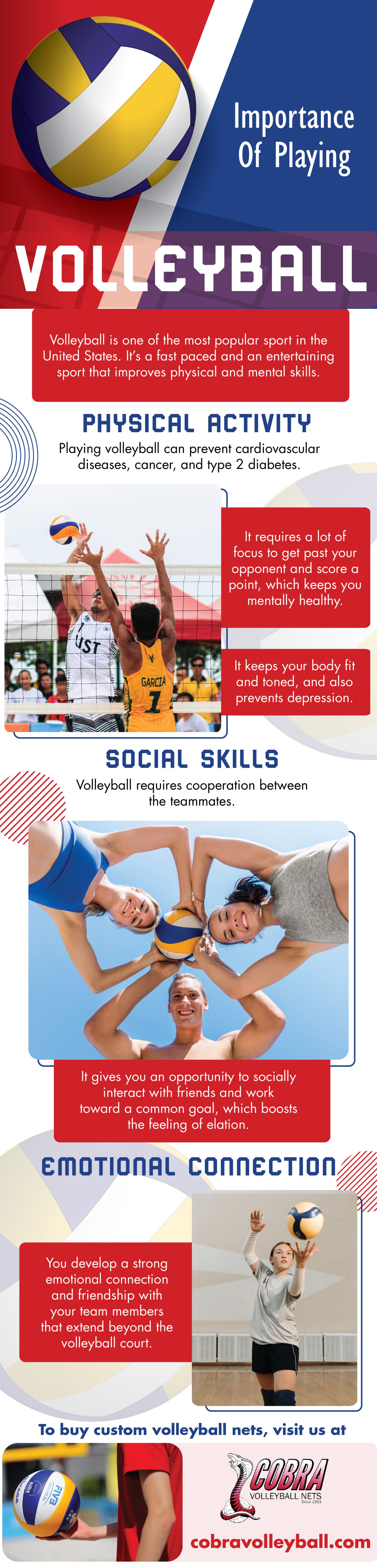 Infographic: Importance of Playing Volleyball | Volleyball Net Systems