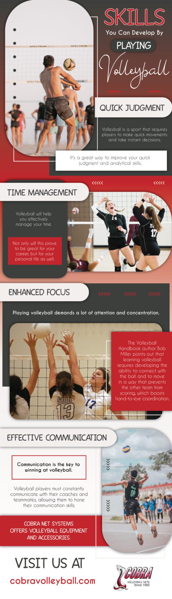Info graphic: Skills You Can Develop By Playing Volleyball | Volleyball ...
